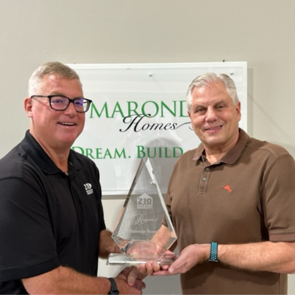 Maronda Homes Wins 2021 Builder Achievement Award | Maronda Homes